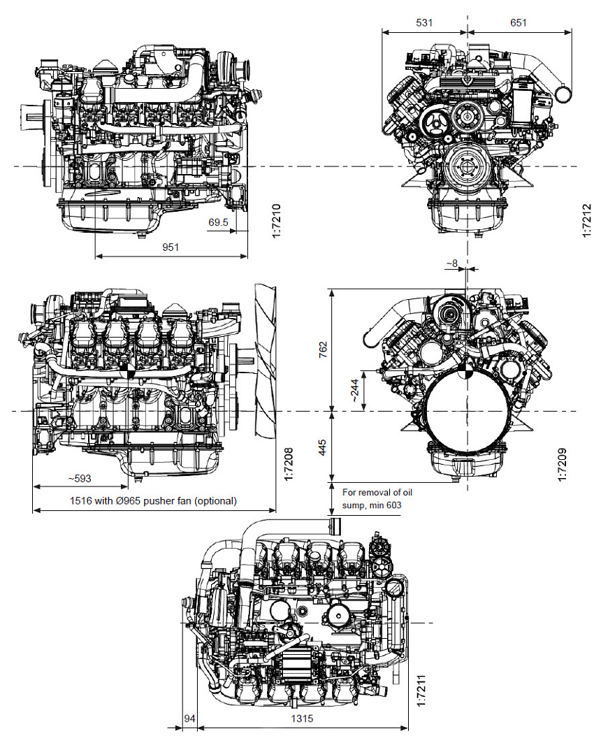 Scania DC16 072A (621 kW) - дизельный двигатель Scania (Швеция ...